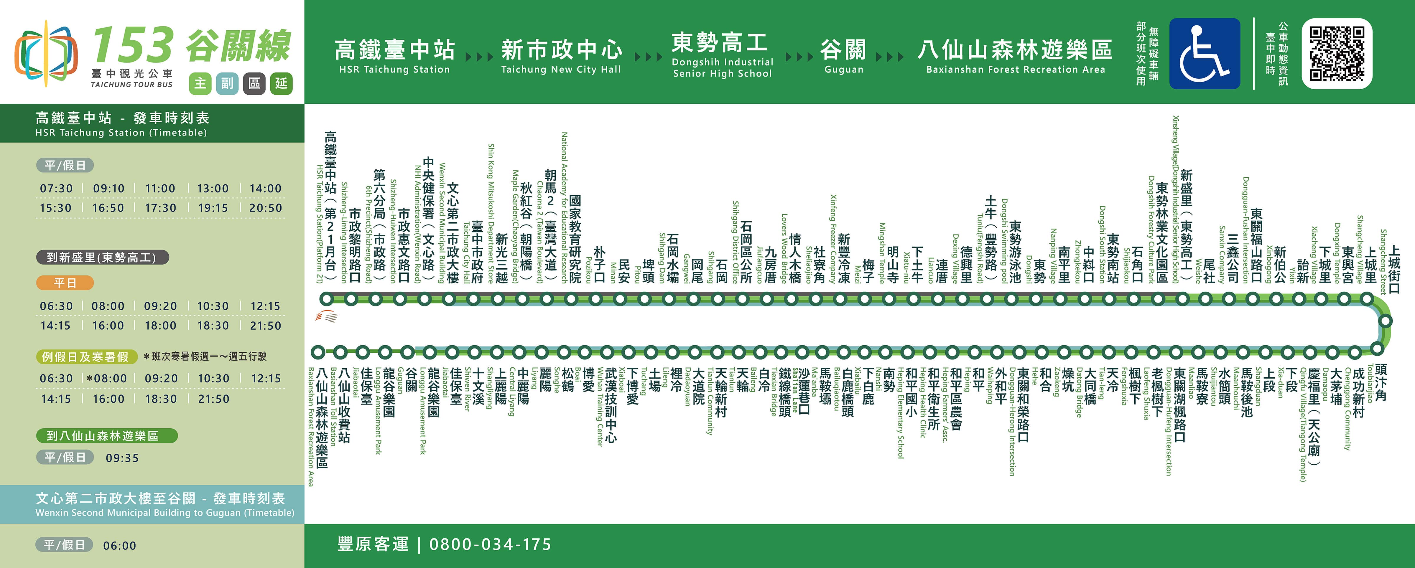 153 谷關線路線簡介
