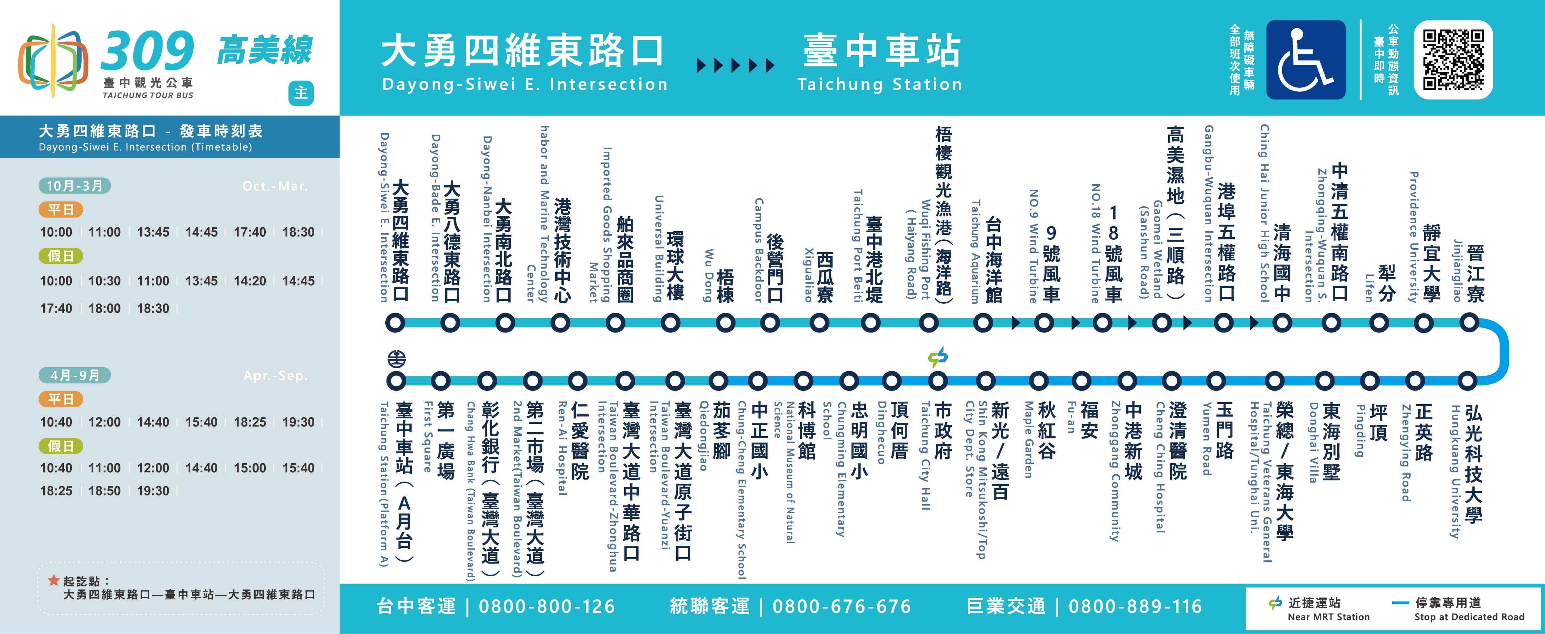 309 高美線路線簡介